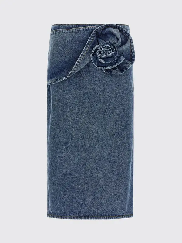 Magda Butrym Cotton Denim Midi Skirt