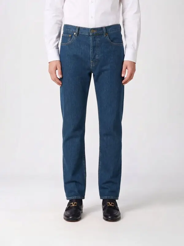 Valentino Garavani Straight Fit Cotton Denim Jeans