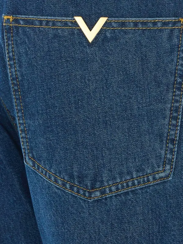 Valentino Garavani Straight Fit Cotton Denim Jeans