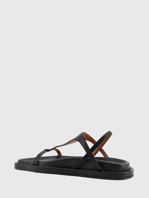 ATP ATELIER Low-heeled Leather Slingback Sandals