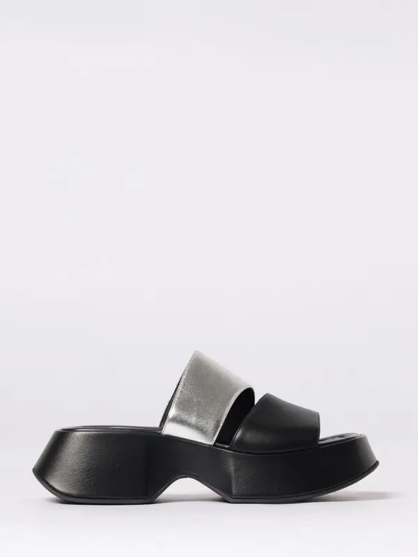 VIC MATIE Leather Sandals - Black