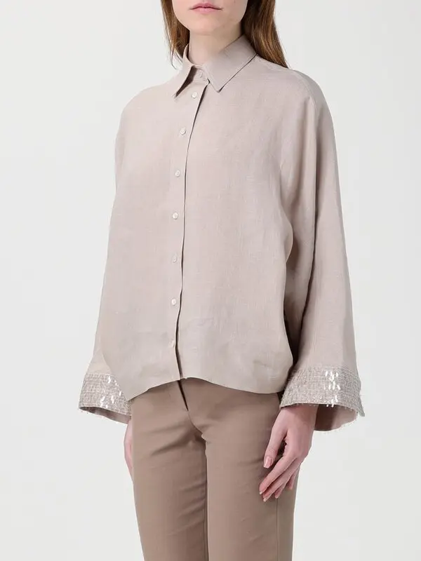 Brunello Cucinelli Linen Shirt With Sequins