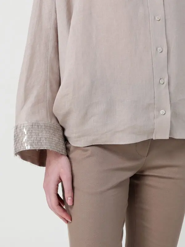 Brunello Cucinelli Linen Shirt With Sequins