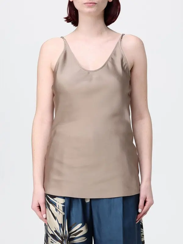 Brunello Cucinelli Silk Top - Brown