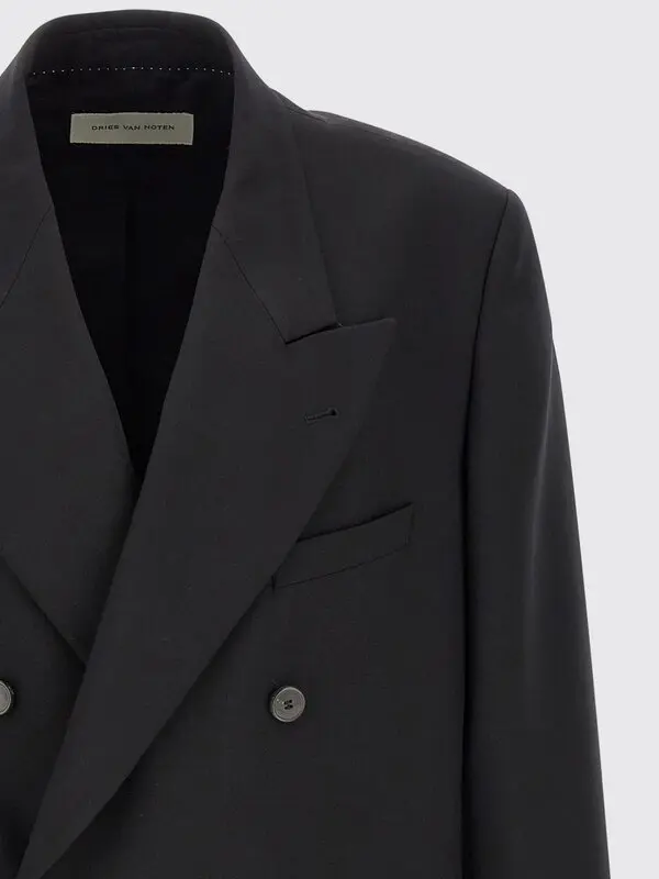 Dries Van Noten Wool And Mohair Double-breasted Blazer