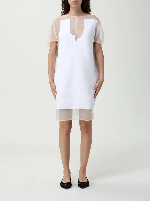 Khaite Sheer Overlay Dress