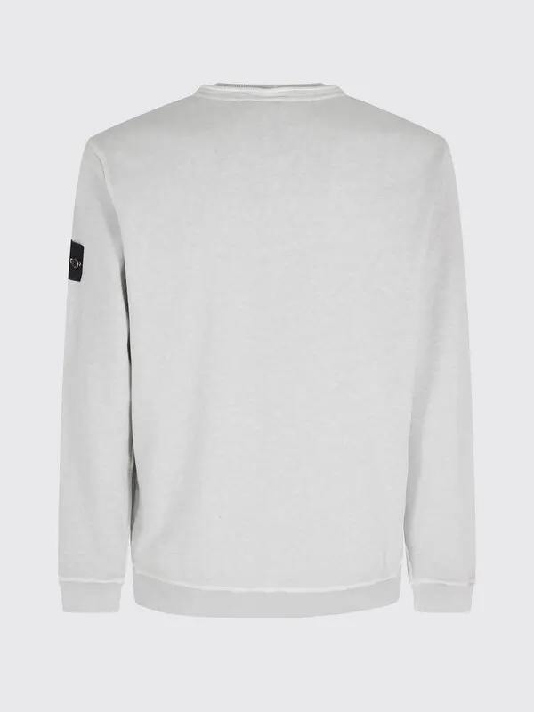 Stone Island Cotton Crew Neck Sweatshirt With Logo Patch - Grey