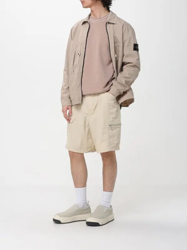 Stone Island Cotton Crew Neck Sweatshirt With Logo Patch - Sand