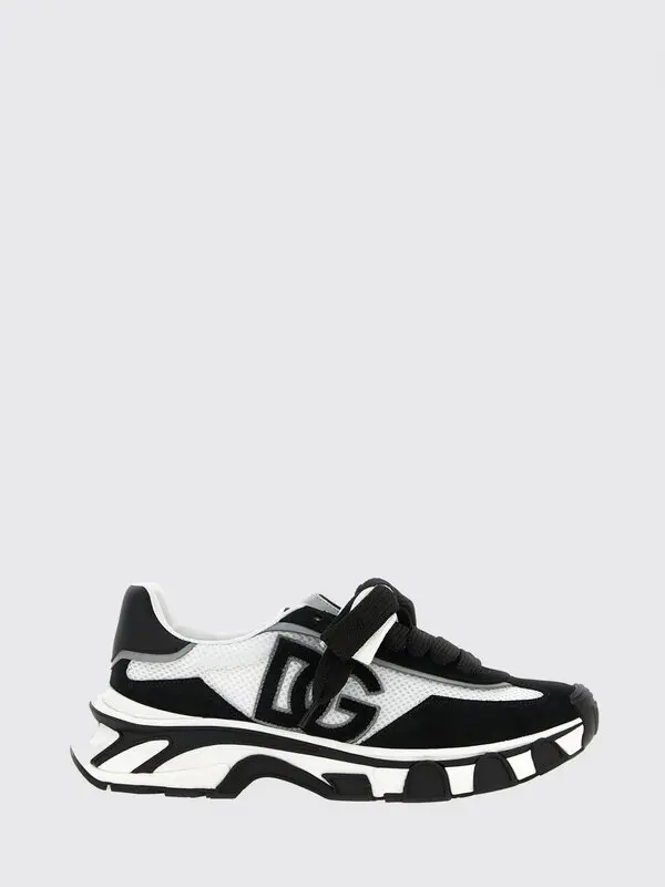 Dolce & Gabbana Dg Country Road Suede And Mesh Lace-up Sneakers - White 1