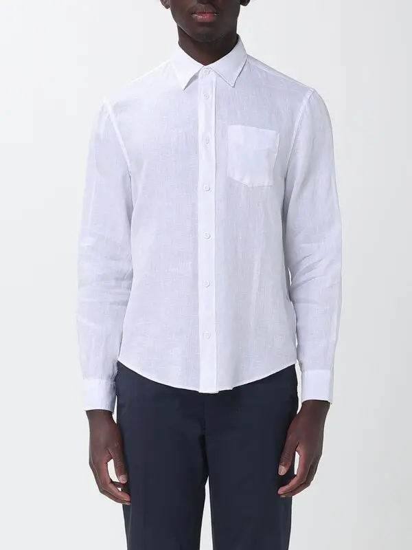 BLAUER. Linen Casual Shirt - White