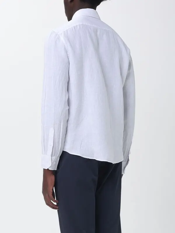 BLAUER. Linen Casual Shirt - White
