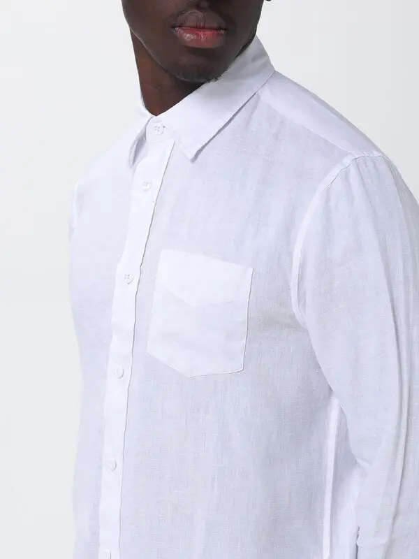 BLAUER. Linen Casual Shirt - White