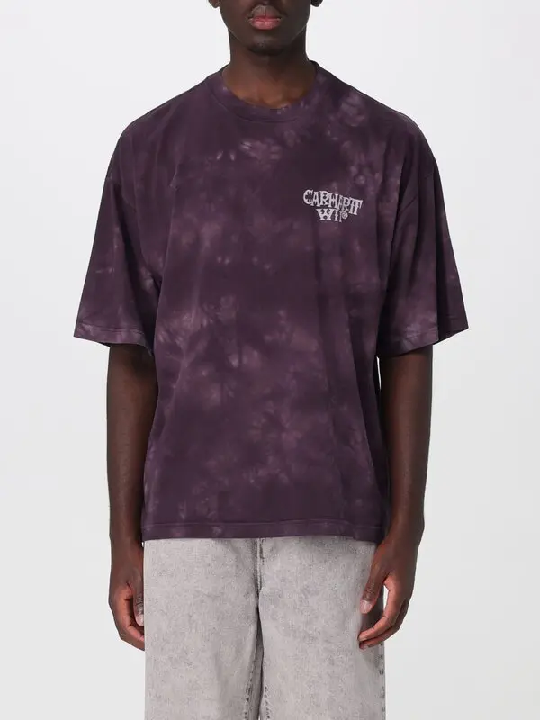 Carhartt Work In Progress Cotton Crew Neck T-shirt With Print - Violet