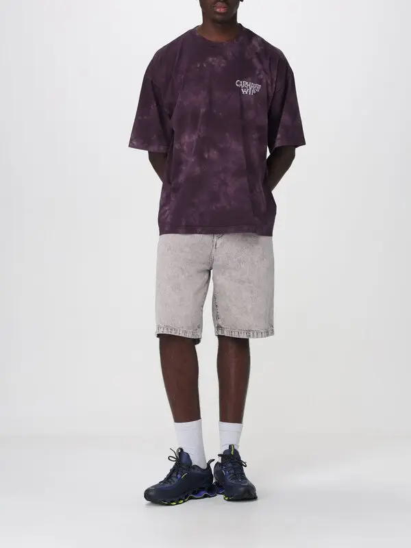 Carhartt Work In Progress Cotton Crew Neck T-shirt With Print - Violet