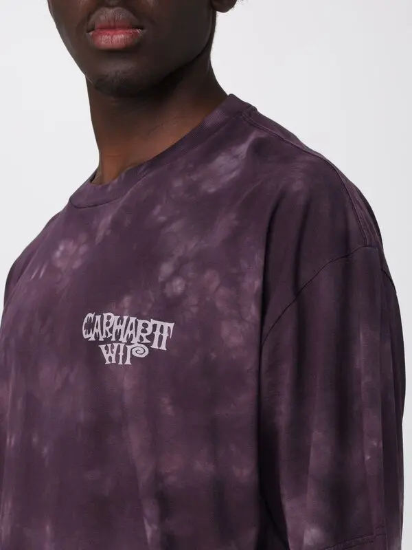 Carhartt Work In Progress Cotton Crew Neck T-shirt With Print - Violet