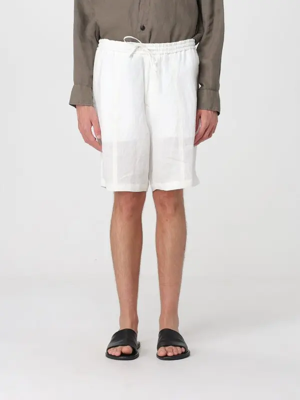 Emporio Armani Linen Shorts - White