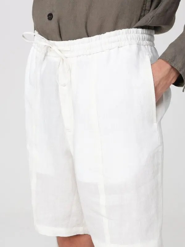 Emporio Armani Linen Shorts - White