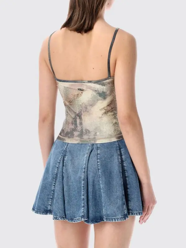 DIESEL® Nylon Top With Rhinestones