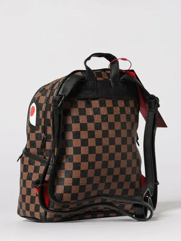 SPRAYGROUND Check 2 Emboss Savage Saffiano Faux Leather Check Backpack