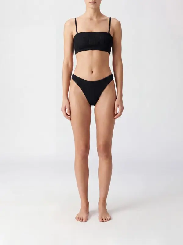 Hunza G Textured Bikini Set - Black