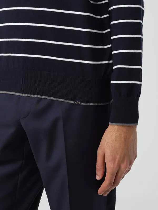 Paul & Shark Striped Crew Neck Jumper - Fa01