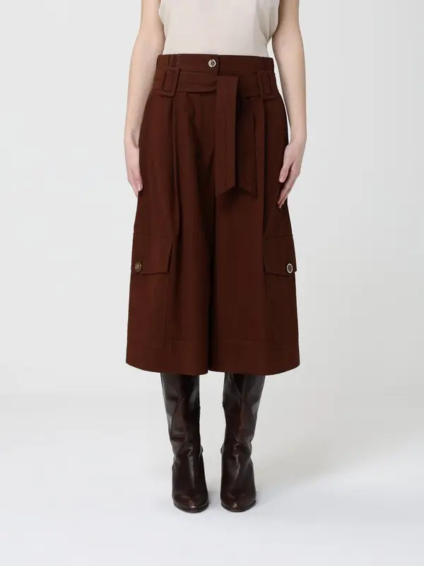 Pinko Cotton Twill Bermuda Shorts With Belt