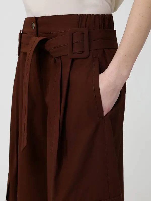 Pinko Cotton Twill Bermuda Shorts With Belt