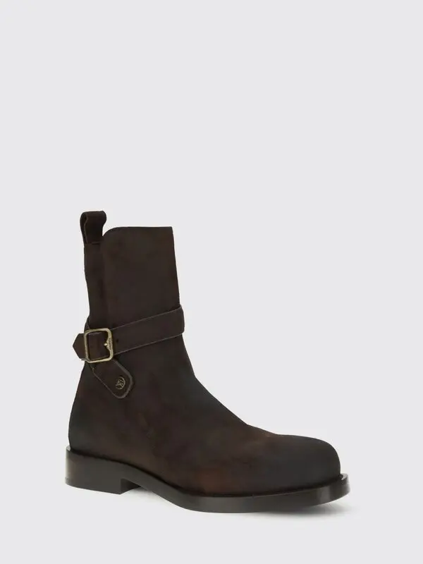 Burberry Waxed Leather Ankle Boot