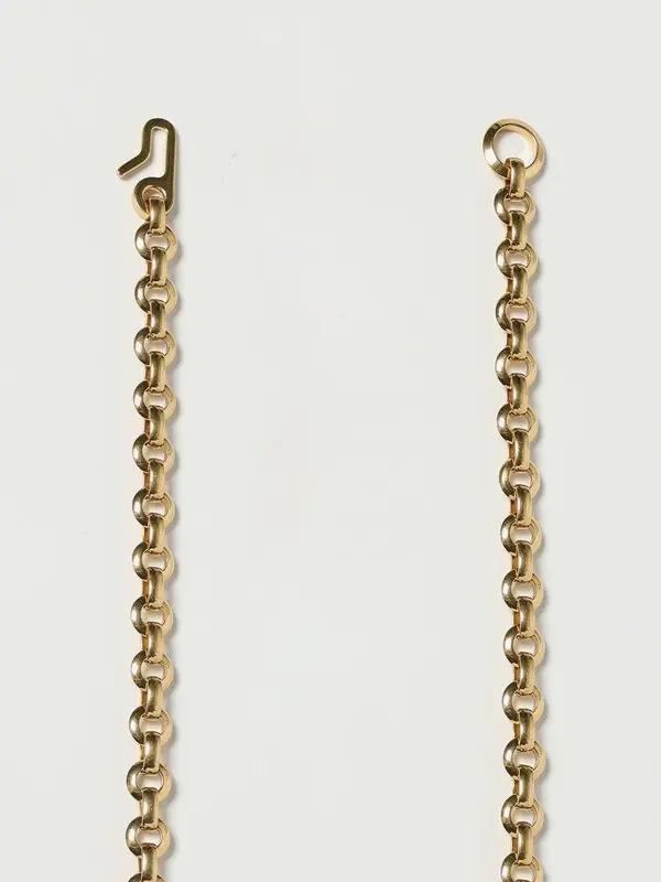 Chloé Metallic Chain Belt With Logo Charm - Gold