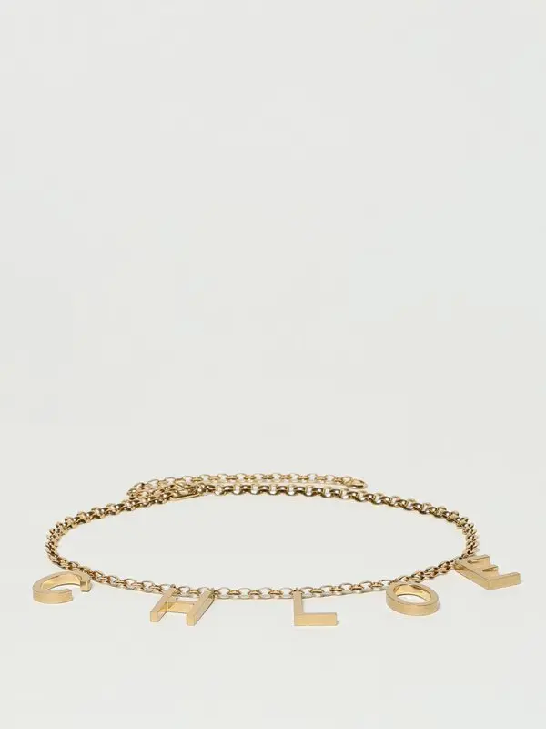 Chloé Adjustable -tone Metal Chain Belt With Logo Charm - Gold