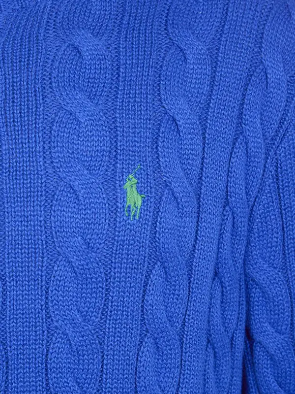 Polo Ralph Lauren Cable Knit Jumper - Blue 1