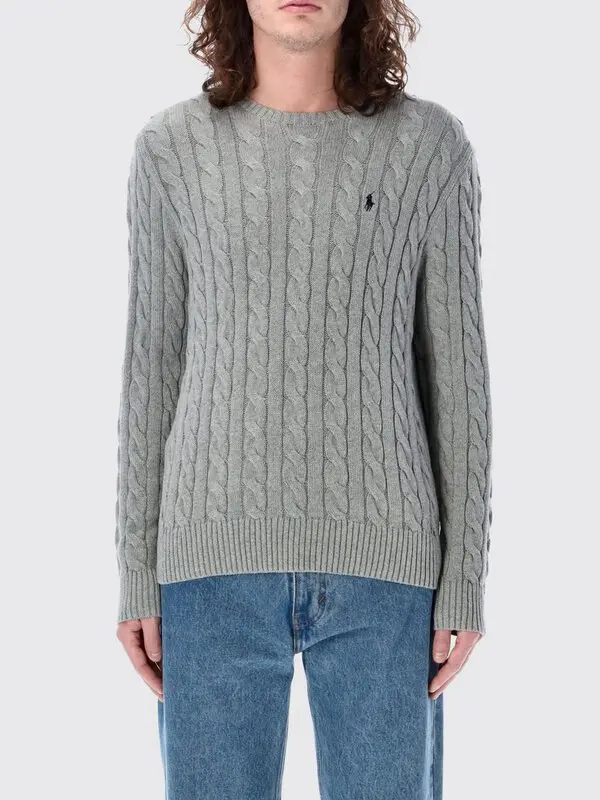 Polo Ralph Lauren Cable Knit Crewneck Jumper - Grey