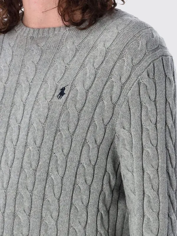 Polo Ralph Lauren Cable Knit Crewneck Jumper - Grey