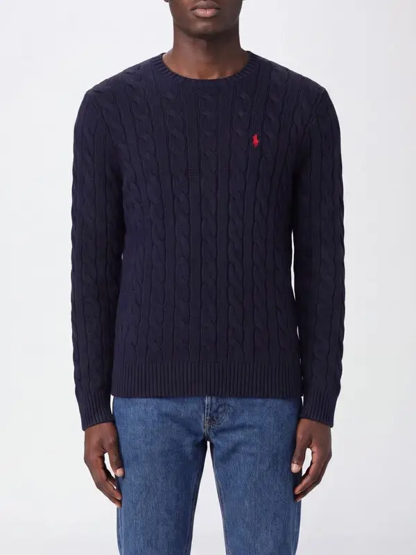 Polo Ralph Lauren Cable Knit Crewneck Jumper - Navy