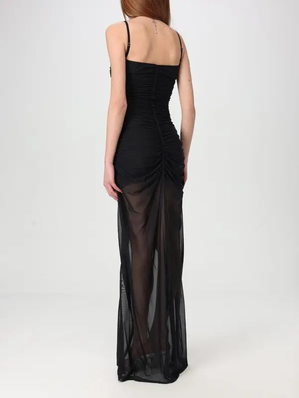 DIESEL® Gathered Mesh Maxi Dress