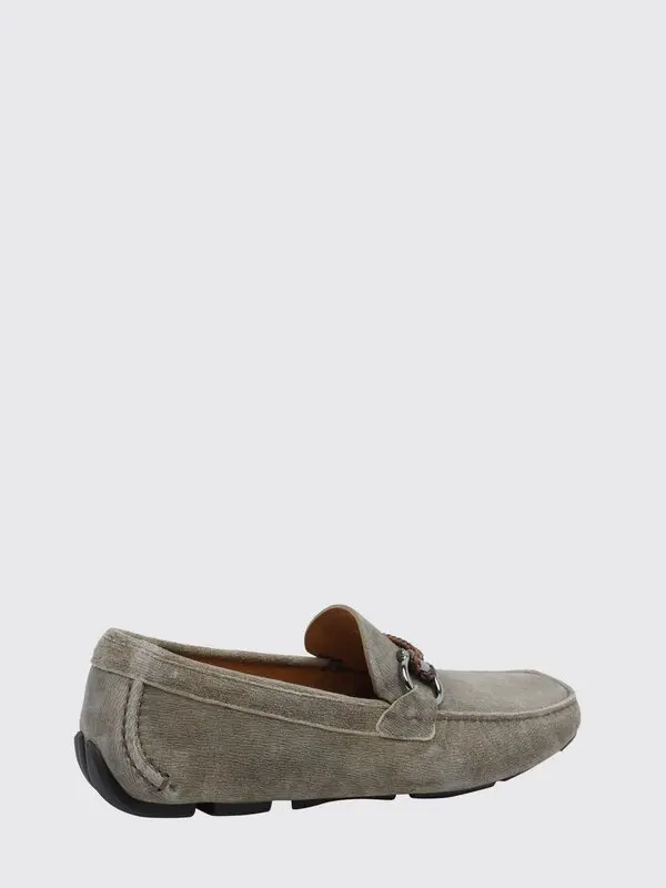 FERRAGAMO Gancini Suede Loafers - Safari