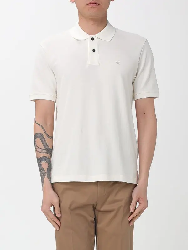 Emporio Armani Cotton Polo Shirt - White