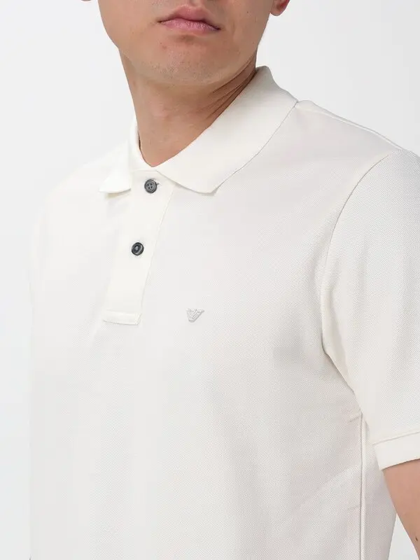 Emporio Armani Cotton Polo Shirt - White