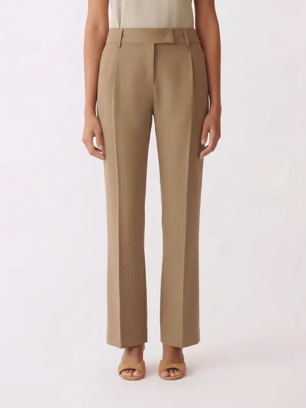 Fabiana Filippi Linen Blend Tailored Flared Trousers
