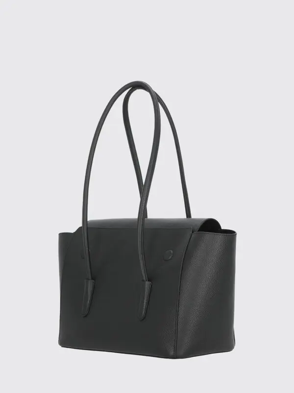 COCCINELLE Double Beat Grained Leather Bag - Black