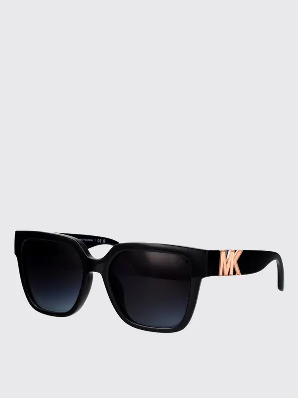 Michael Kors Sunglasses With Rose Gold Tone Mk Logo Detail - Black