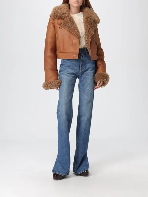 Chloé Flared Cotton Denim Trousers