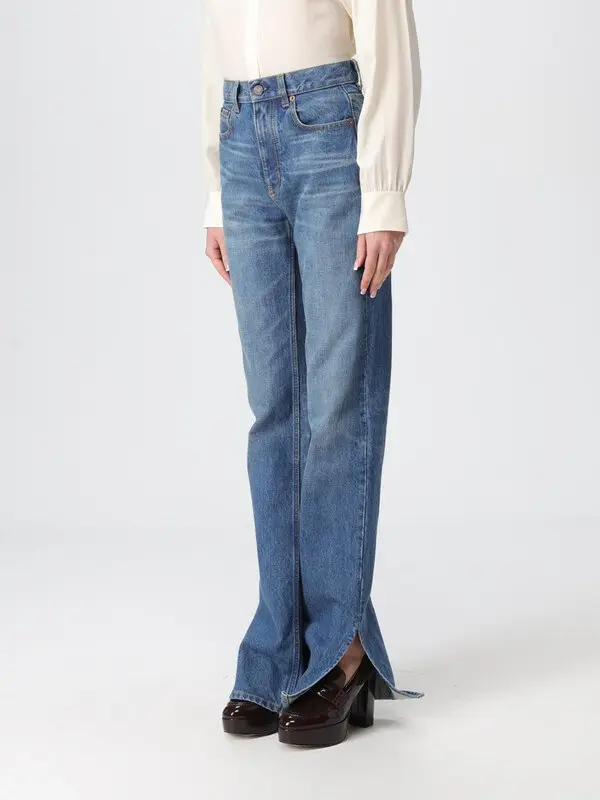 Chloé Flared Cotton Denim Trousers