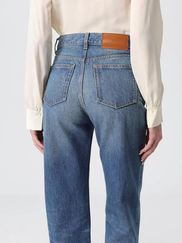 Chloé Flared Cotton Denim Trousers