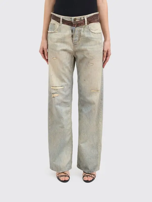 HAIKURE Wide Leg Used Denim Jeans