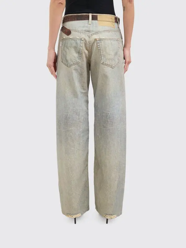 HAIKURE Wide Leg Used Denim Jeans