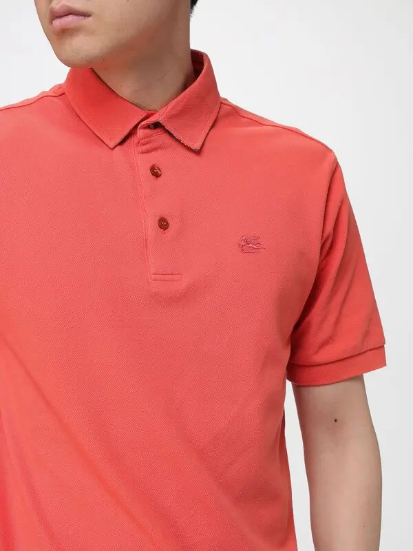 Etro Cotton Polo Shirt With Pegaso Logo