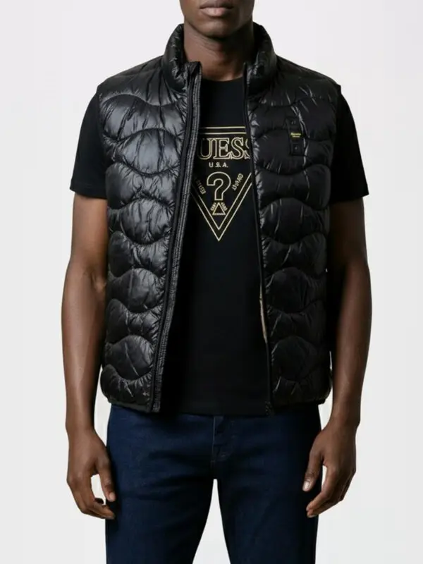 BLAUER. Padded Nylon Vest - Black