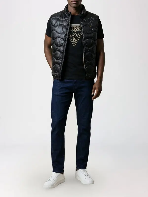BLAUER. Padded Nylon Vest - Black