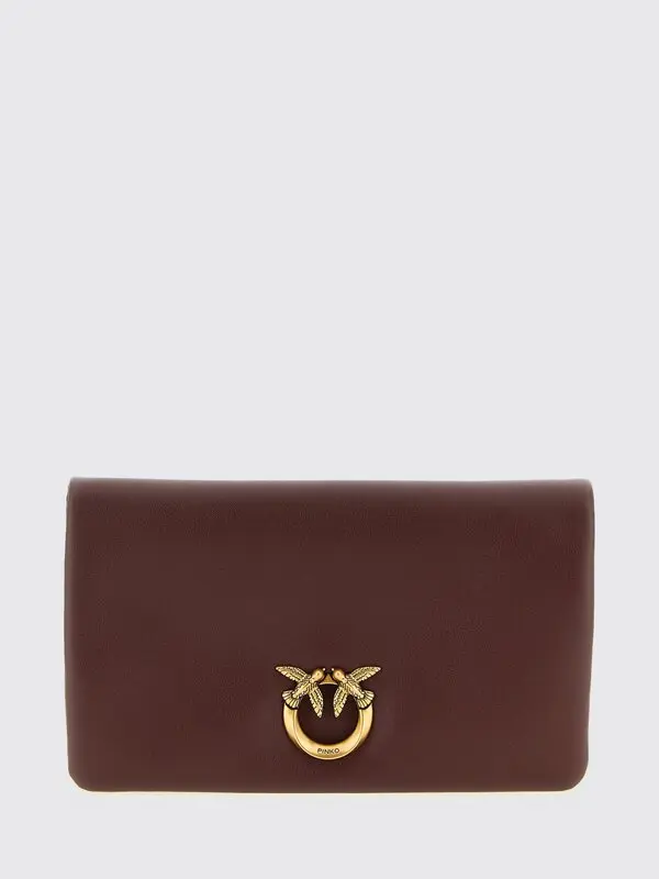 Pinko Love Bag Click Horizzontal Classic Leather Bag - Wine